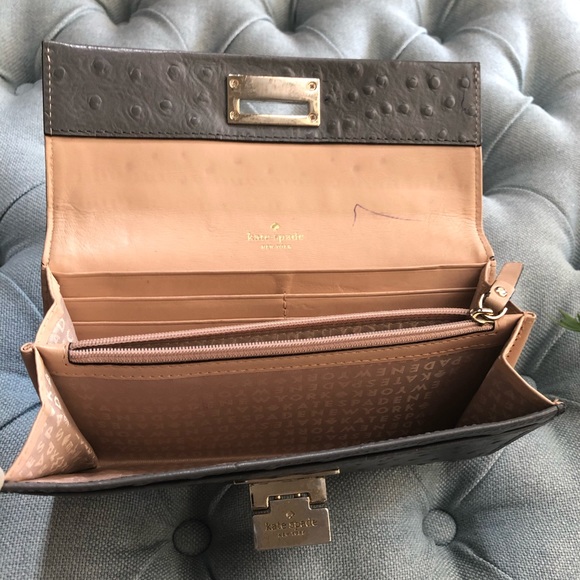 kate spade | Bags | Kate Spade Grey Leather Wallet | Poshmark